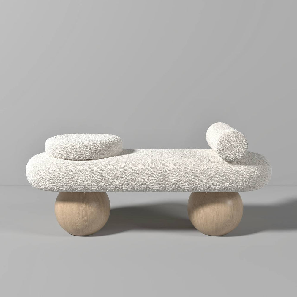 Spherea Bench / White Boucle – Walls Nation